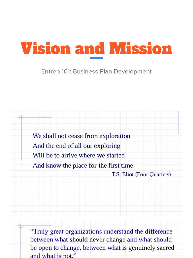 Entrep 101 - Vision and Mission | PDF | Art