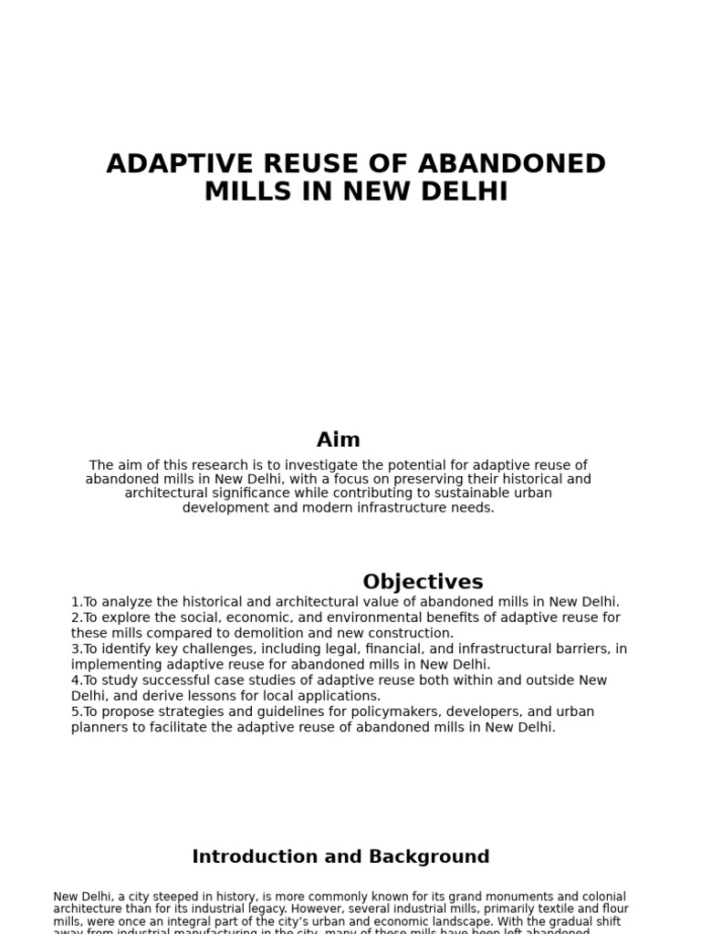 Adaptive Reuse of Dhan Mill Compound | PDF | Urban Planning ...
