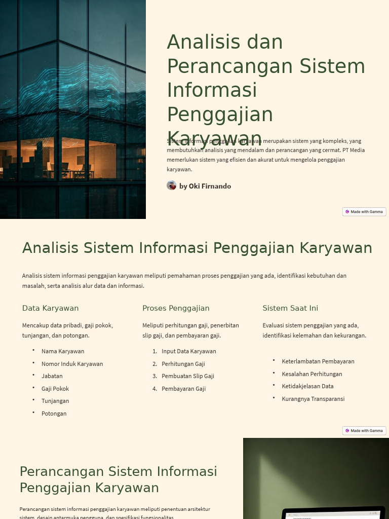 Analisis Dan Perancangan Sistem Informasi Penggajian Karyawan | PDF