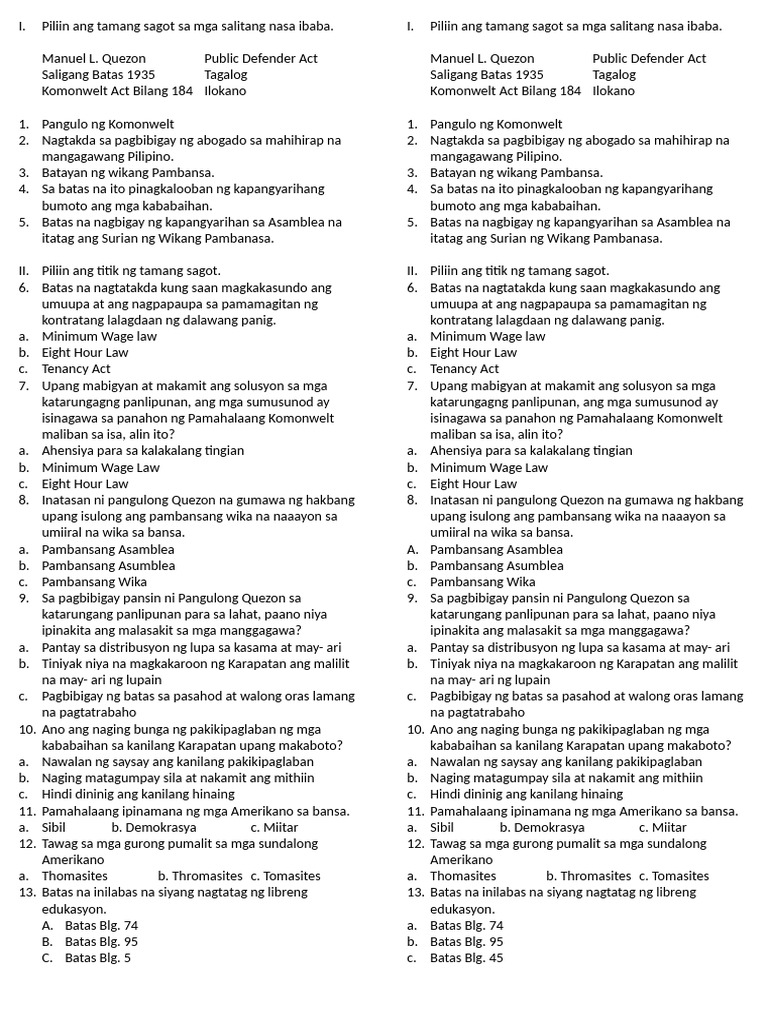 2nd Summative in AP | PDF