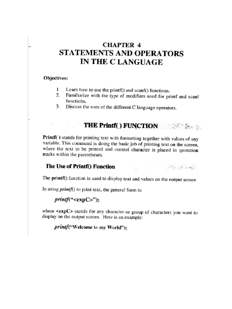 Printf and Scanf | PDF