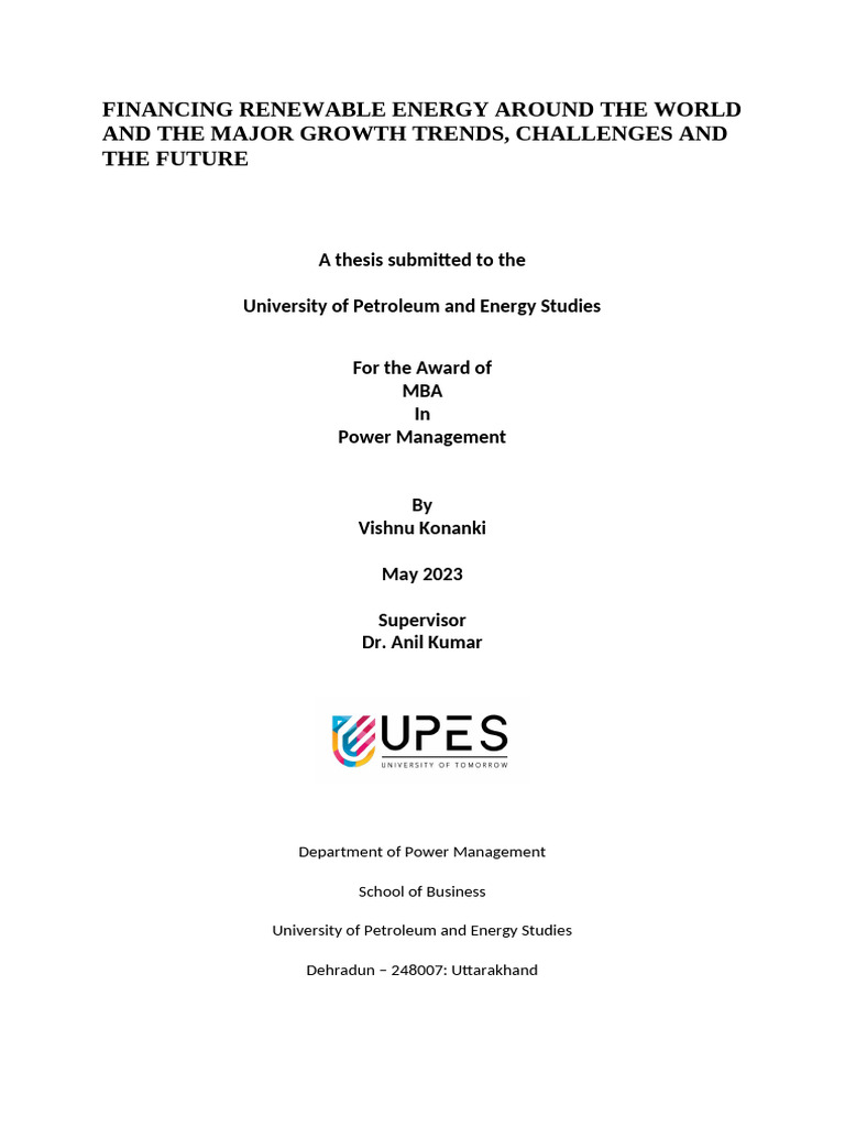 Global Renewable Energy Financing Trends | PDF | Renewable Energy ...