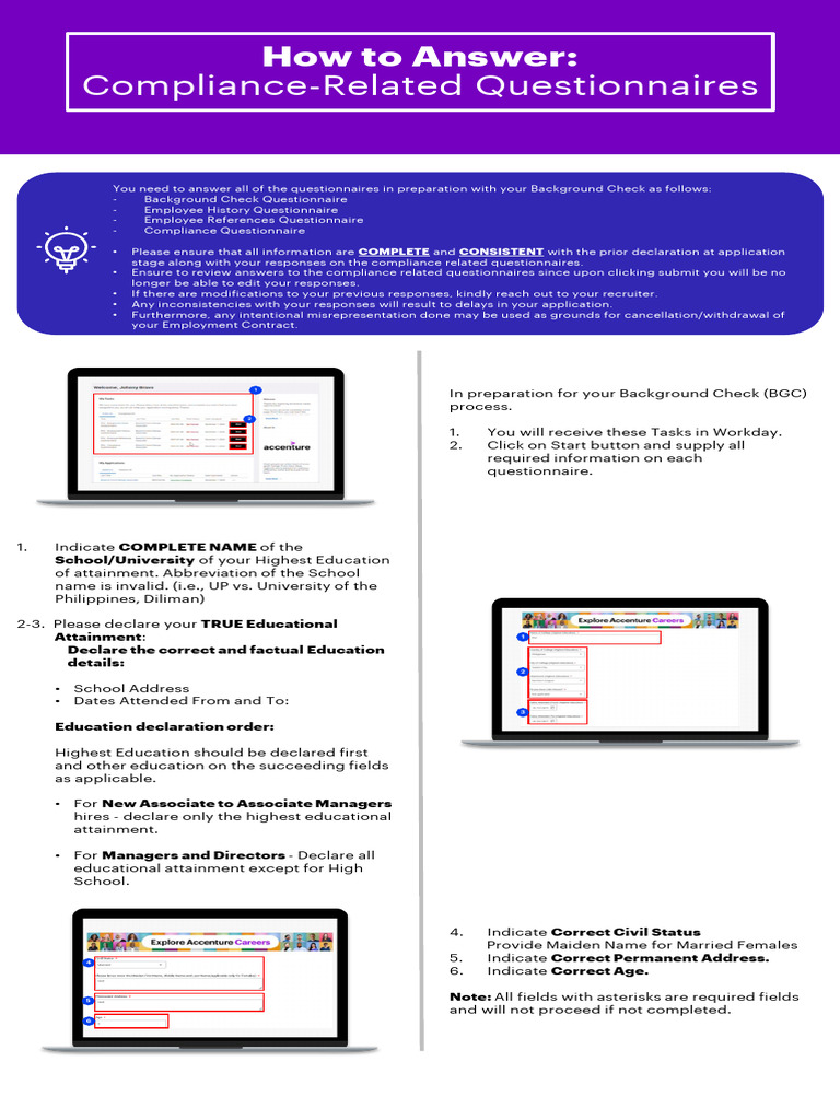 How To Answer:: Compliance-Related Questionnaires | PDF | Background ...