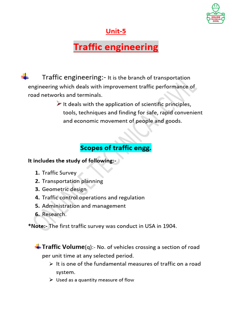 Traffic Engineering 5122818 | PDF | Interchange (Road) | Traffic