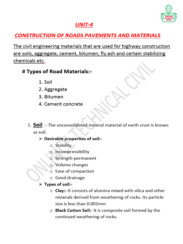 Road Pavement Materials - 4947199 | PDF | Road | Construction Aggregate