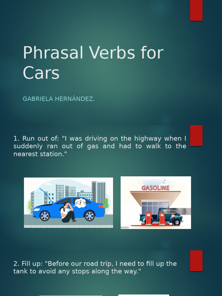 Phrasal Verbs for Cars | PDF