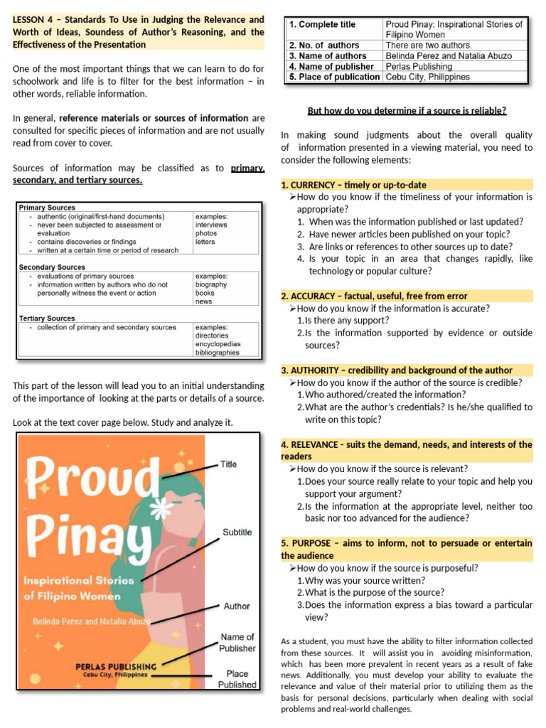 Lesson 4 Handout CAARP Test | PDF | Information | Communication