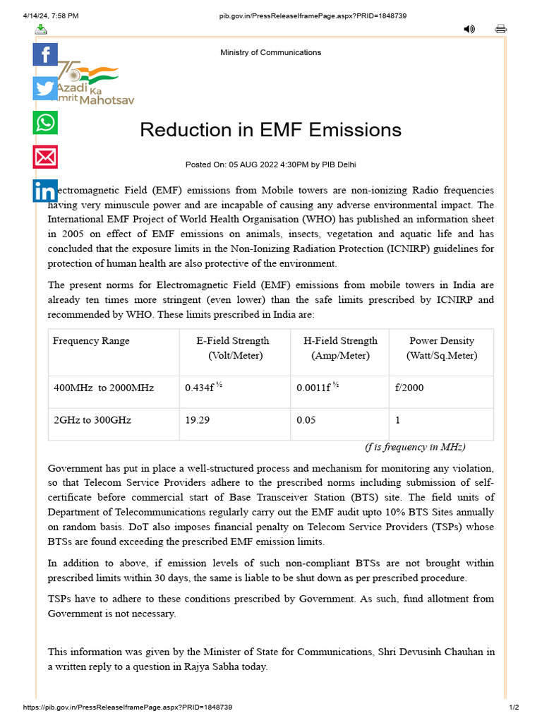 Emf Measure Level Formula | PDF | Electromagnetic Field | Radiation