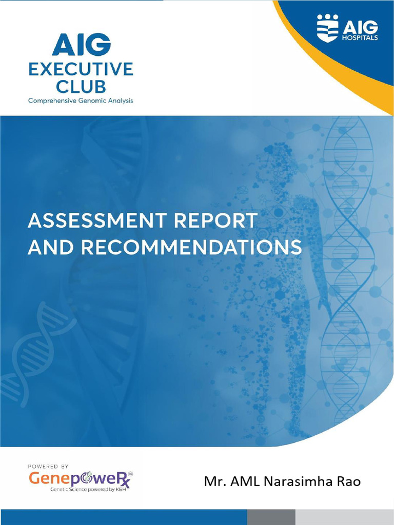 Mr. AML Narasimha Rao - Report | PDF | Pharmacogenomics | Personalized ...