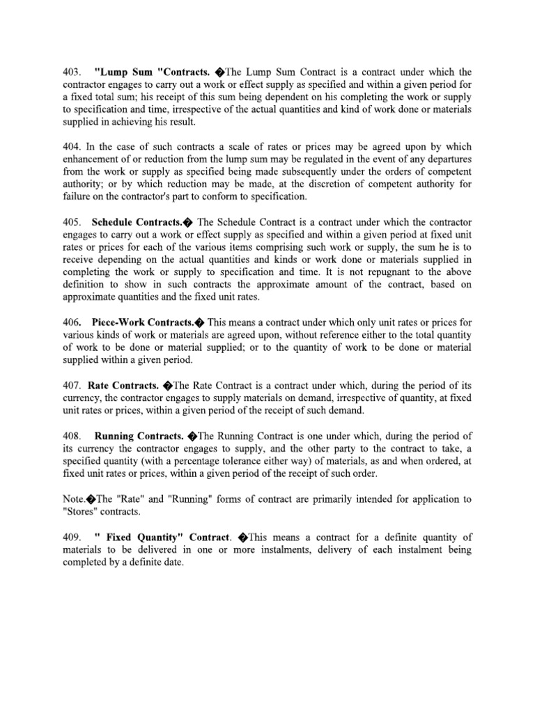 Types of Contract in English | PDF