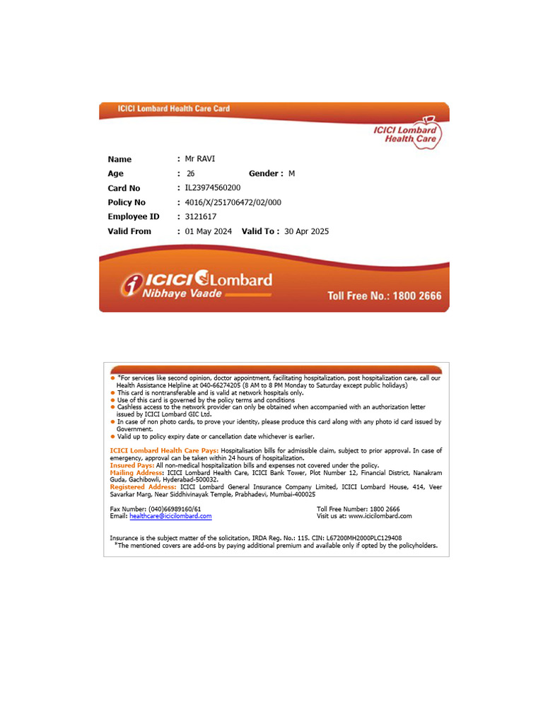 Insurance Card | PDF