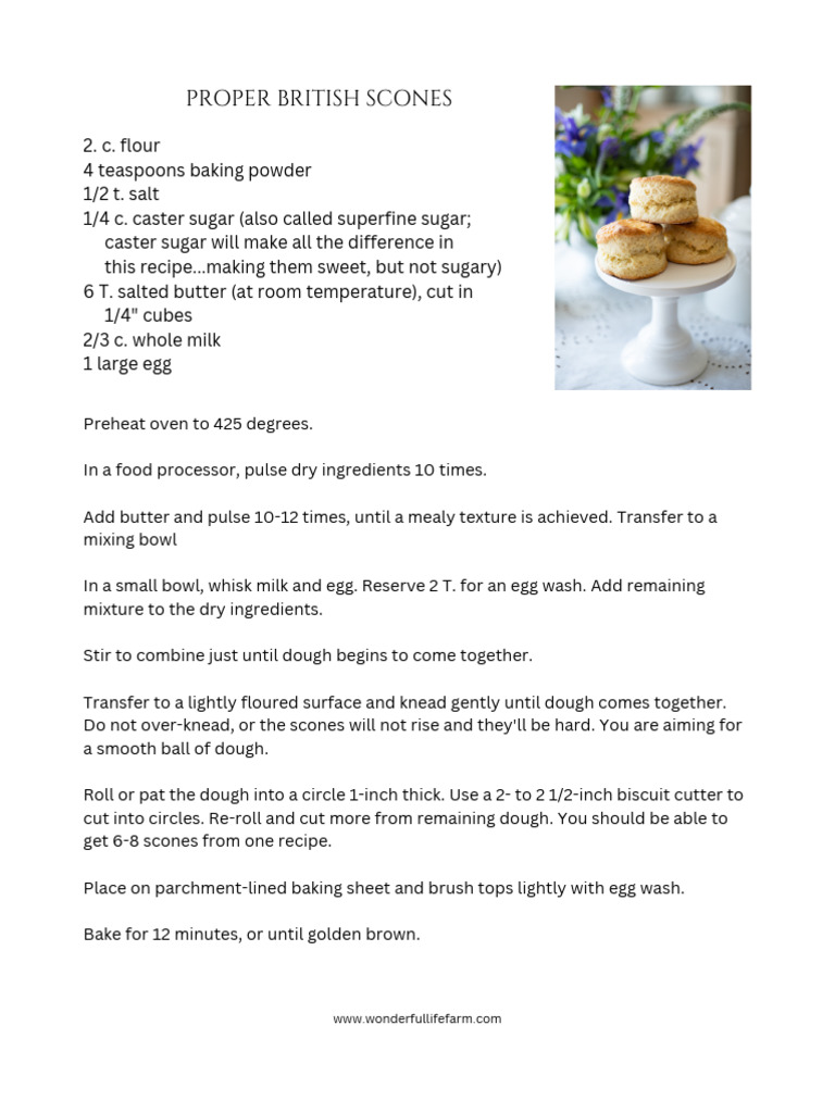 Proper British Scones | PDF | Home & Garden | Wellness
