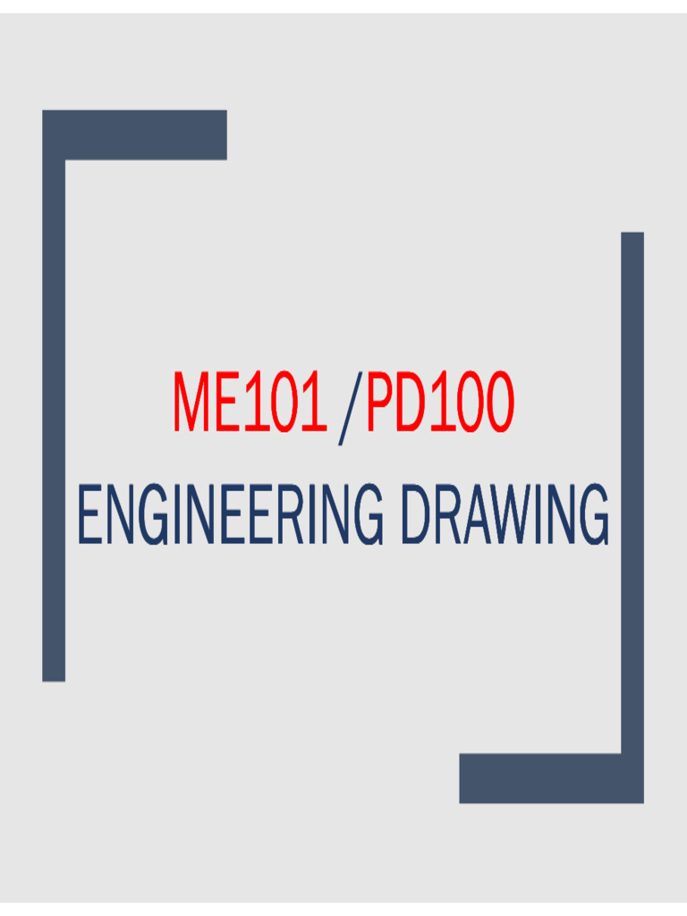 ME101 1st Lecture | PDF | Technical Drawing | Drawing