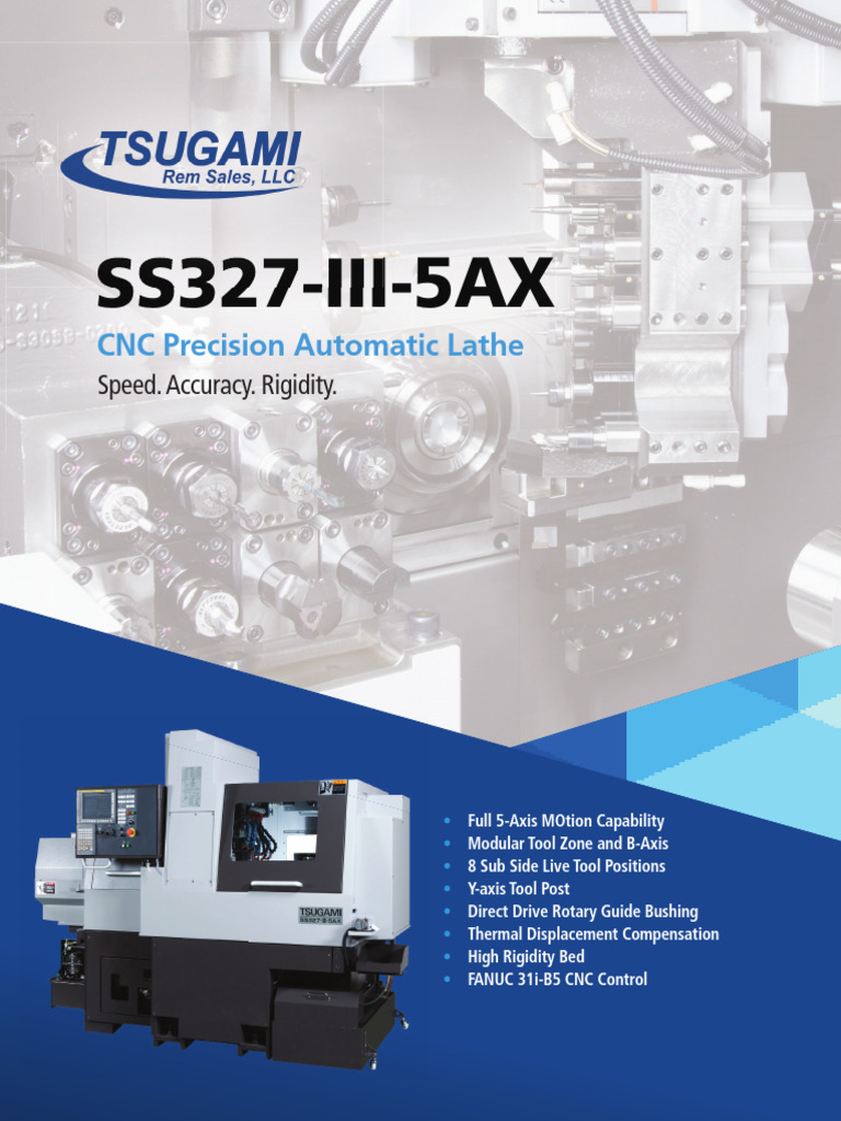 CNC Precision Lathe SS327-III-5AX Features | PDF | Machines | Metalworking