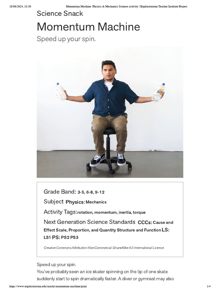 Momentum Machine - Physics & Mechanics Science Activity - Exploratorium Teacher Institute ...