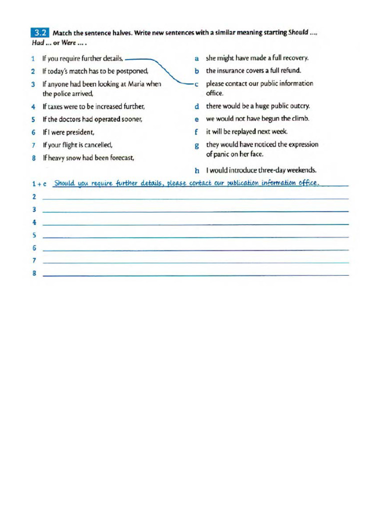 Inversion - Conditionals HOMEWORK | PDF
