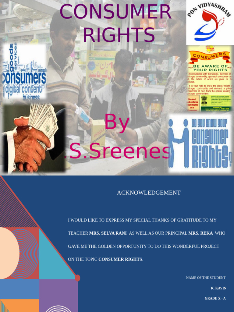 Consumer Rights by K.kavin | PDF | Goods | Prices