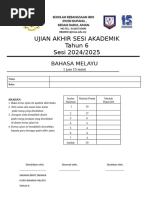 Contoh Kertas Ujian Sekolah 2024/2025 | PDF