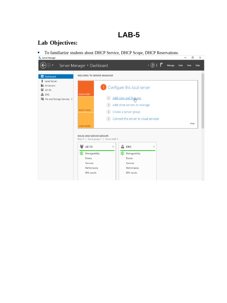 Lecture 5 DHCP Configuration 04032024 050840pm 17102024 010124am | PDF | Computers