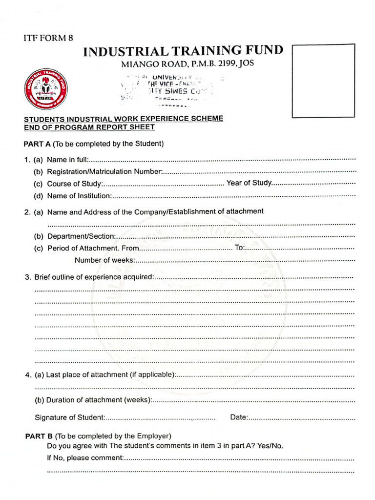 Itf Form 8 | PDF