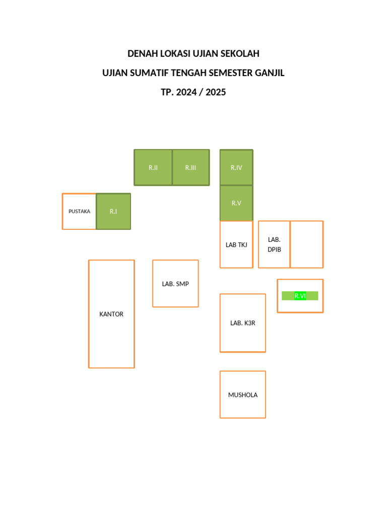 Denah Lokasi Ujian Sekolah | PDF