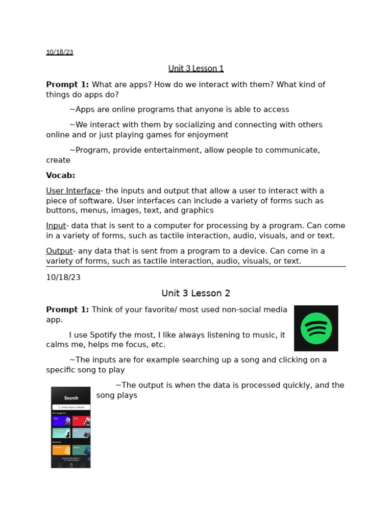 CS Unit 3 Journal- Ava H | PDF | Computer Program | Programming