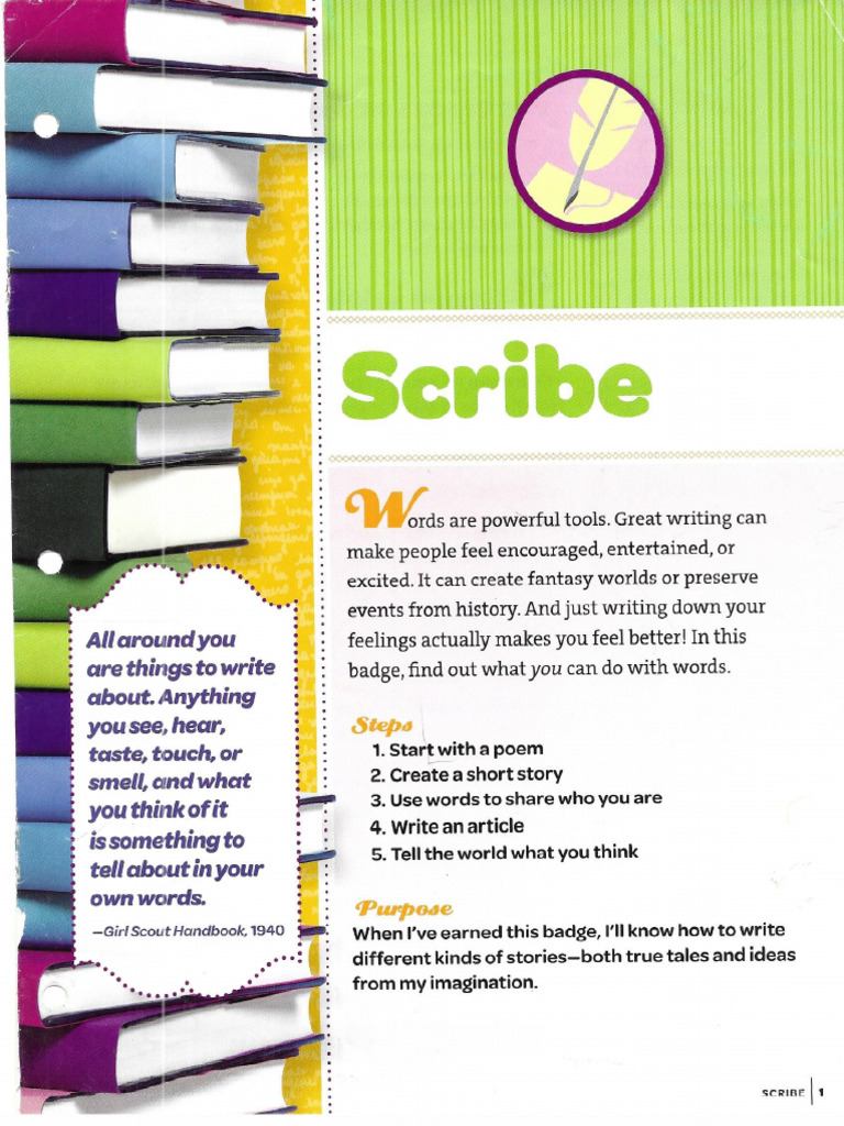 Junior Badge - Scribe | PDF