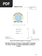Thesis Outline Template for USM | PDF | Paragraph | Qualitative Research