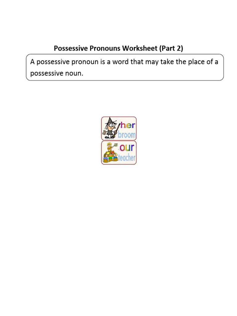 Possessive Pronouns P 2 Beginner | PDF
