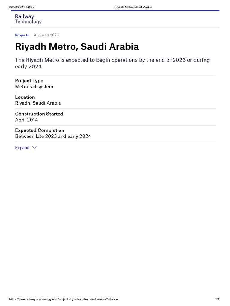 Riyadh Metro, Saudi Arabia | PDF | Riyadh | Rapid Transit