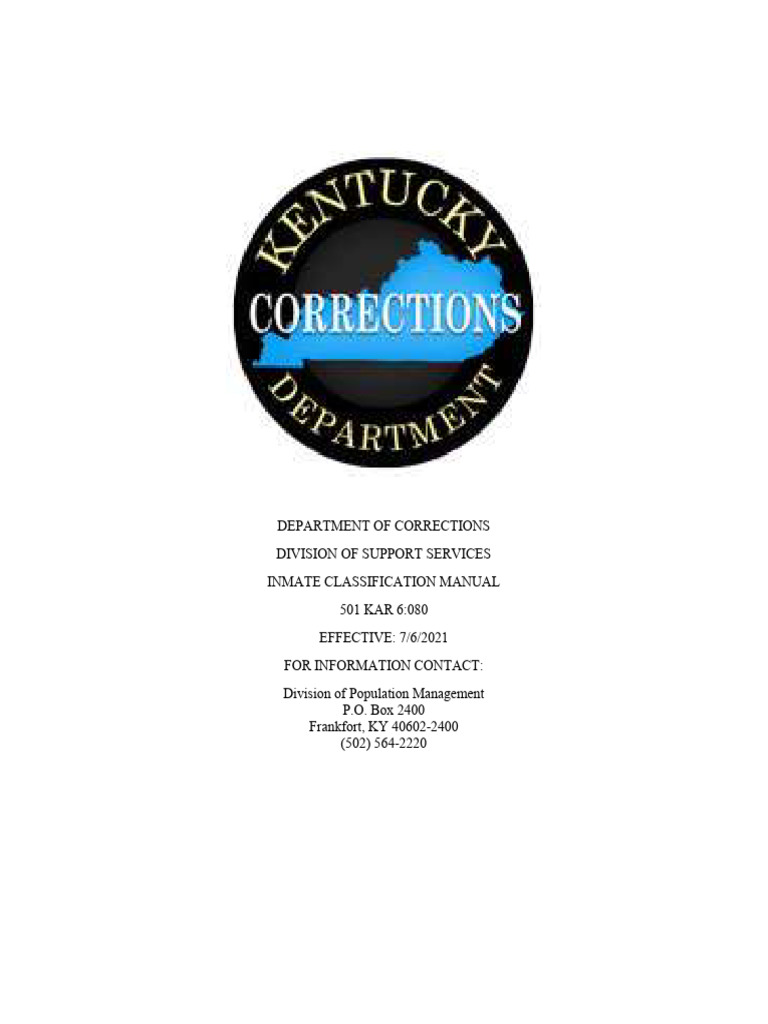 Classification Manual Eff | PDF | Felony | Misdemeanor