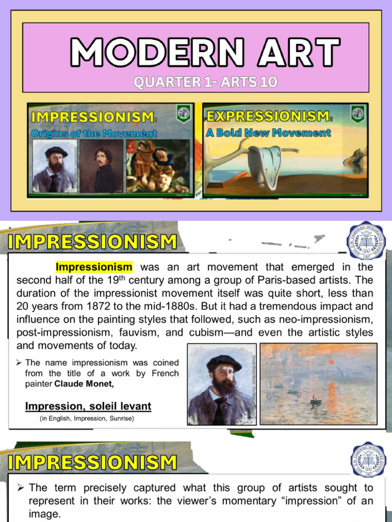 ARTS10 1st Quarter MODERN ART | PDF