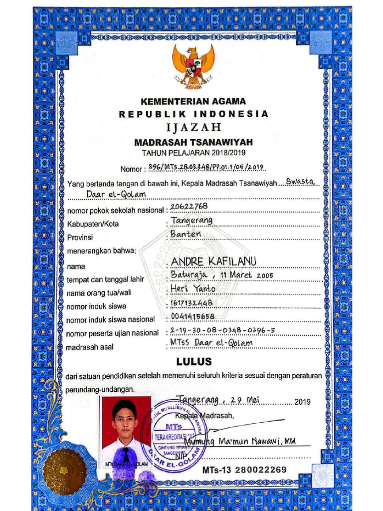 Ijazah SMP Compressed | PDF