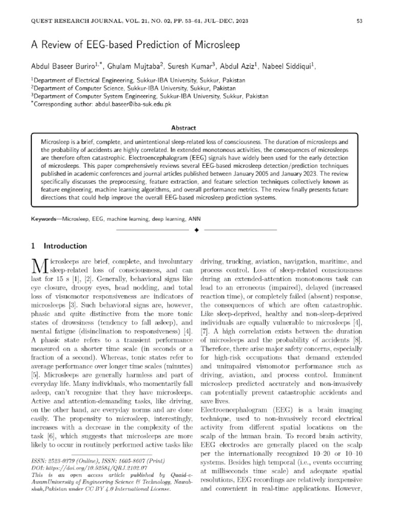 J21 View of A Review of EEG-based Prediction of Microsleep | PDF