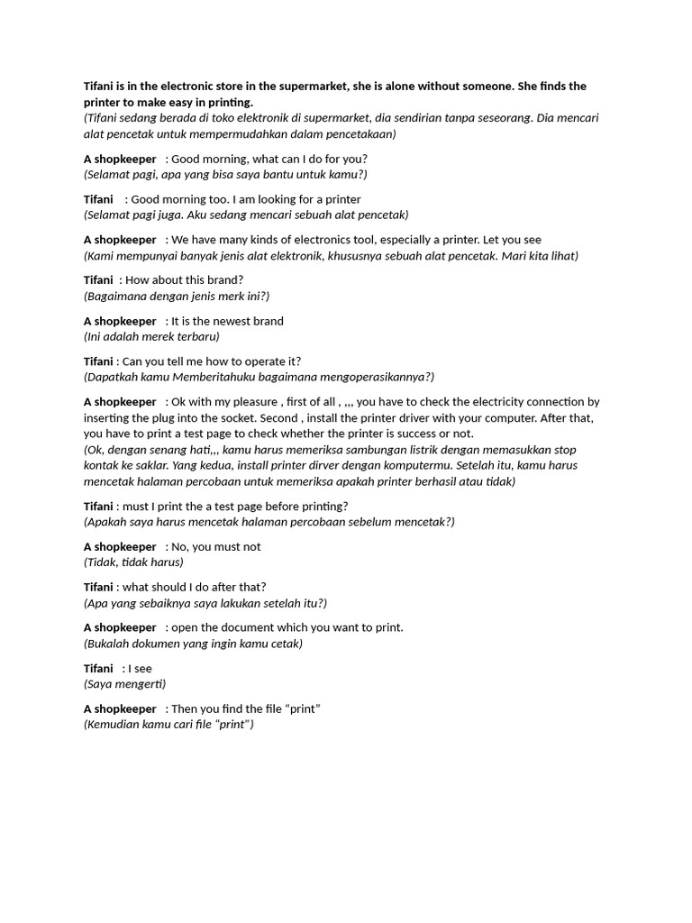 Dialog About Prosedur Text | PDF | Communication Design | Input/Output