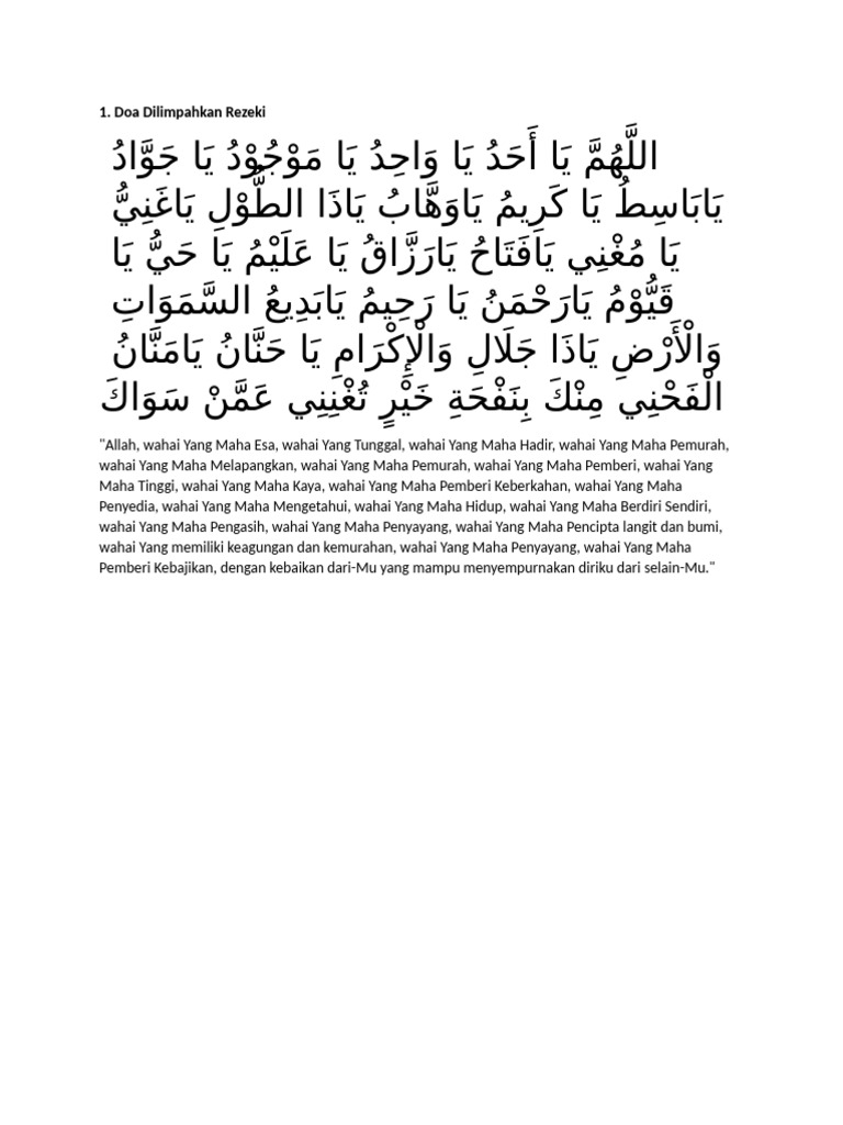 Doa Rizki | PDF | Agama & Spiritualitas