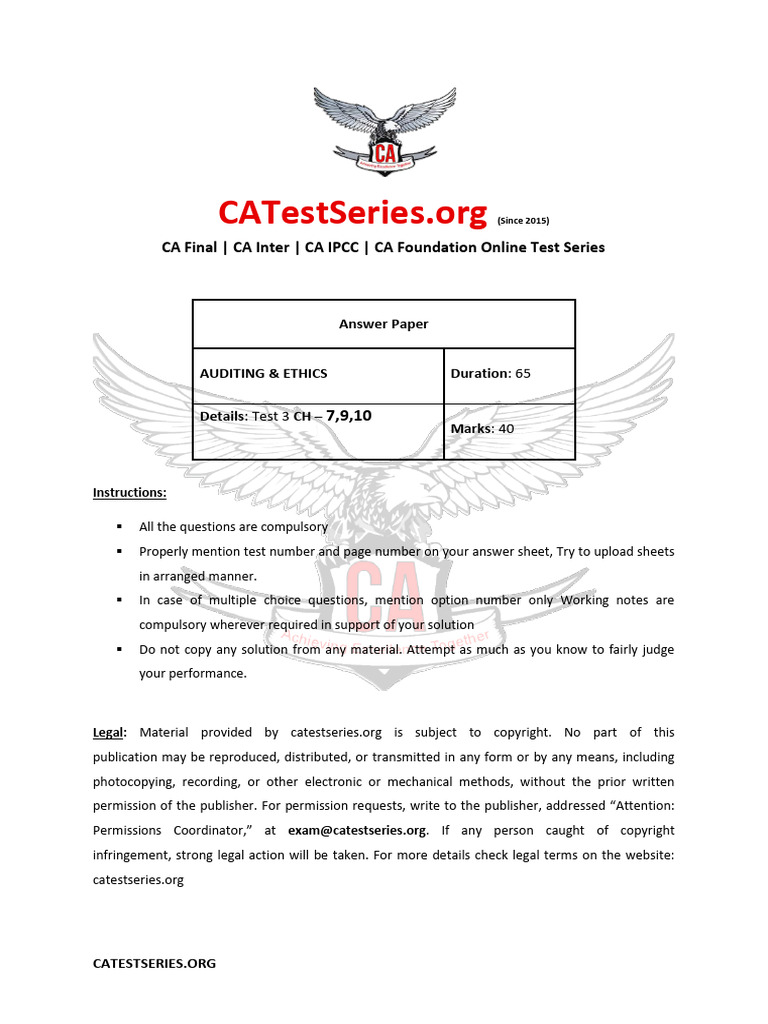 Auditing Final | PDF | Business