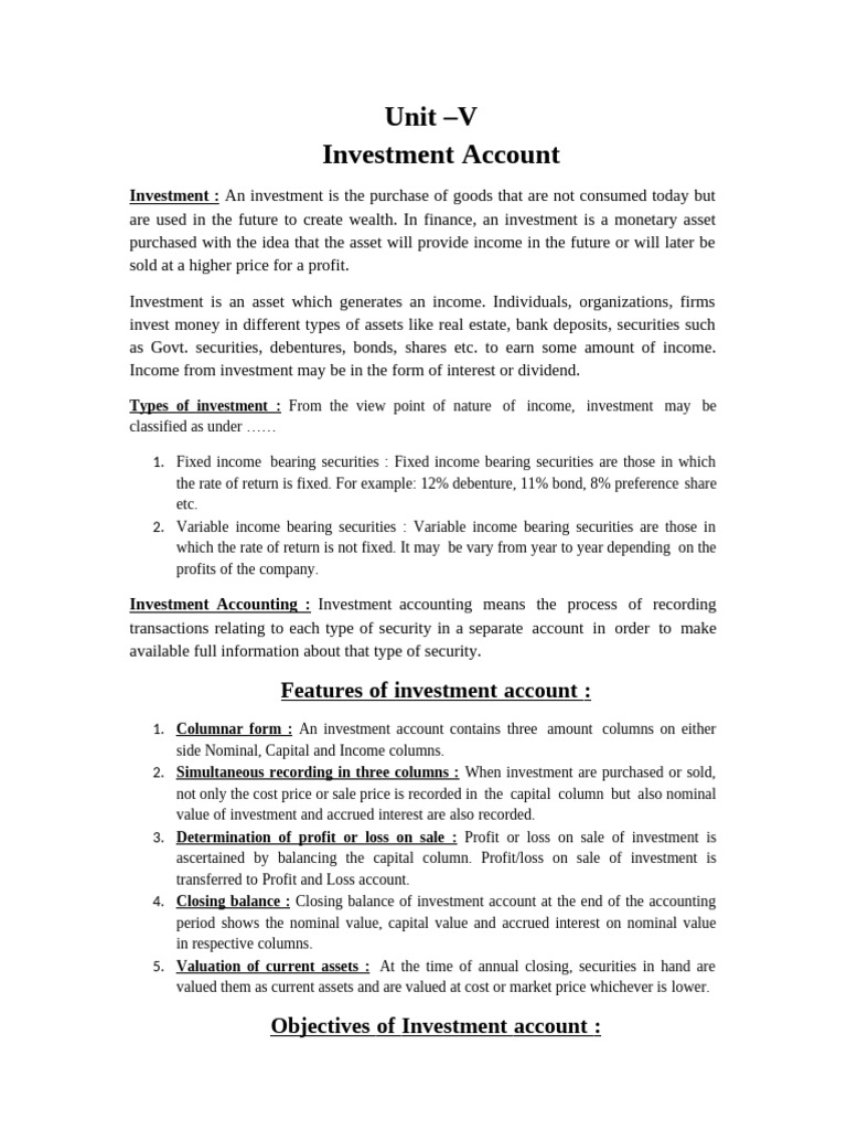 Investment Accounts Solution Set | PDF | Investing | Dividend