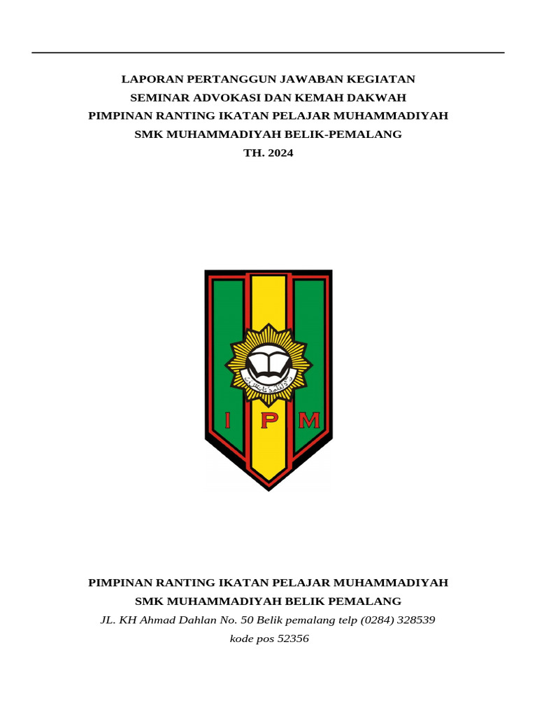 LPJ Sa Dan KD Ipm 2024 Fixxxx | PDF | Karier & Perkembangan