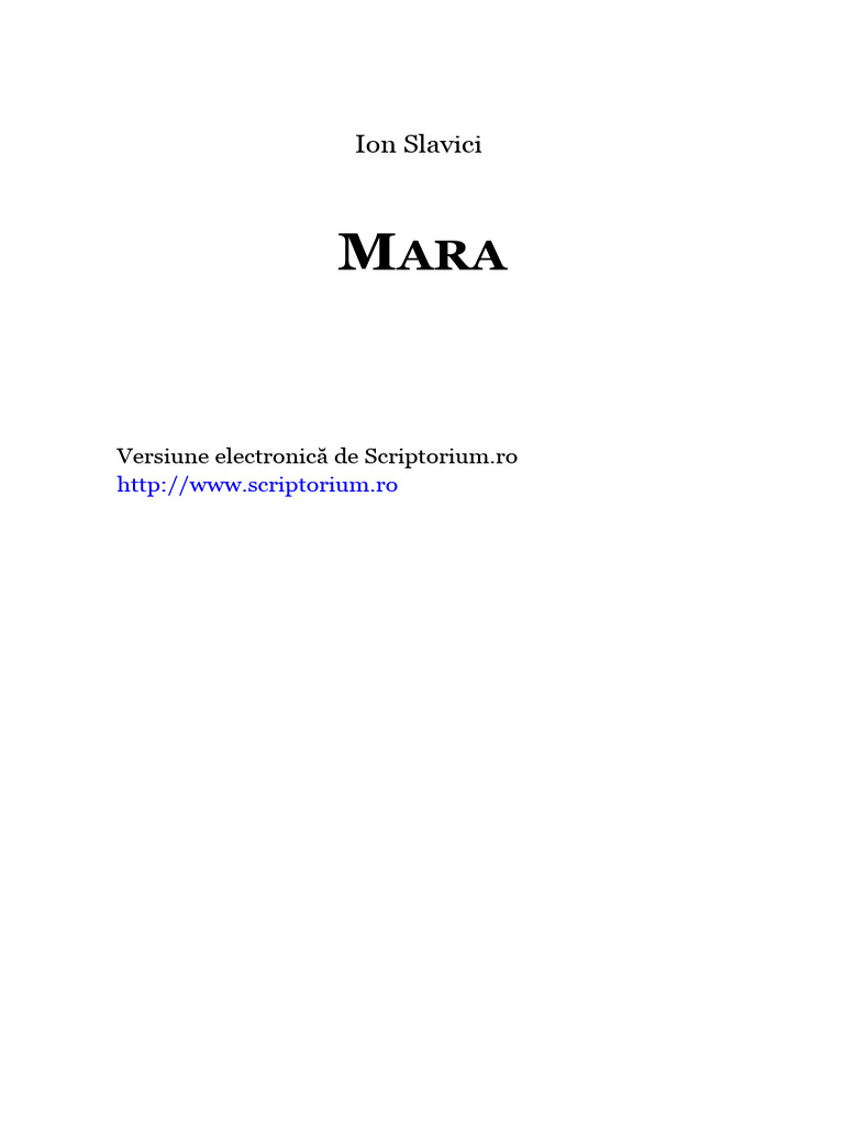 Ioan Slavici Mara | PDF