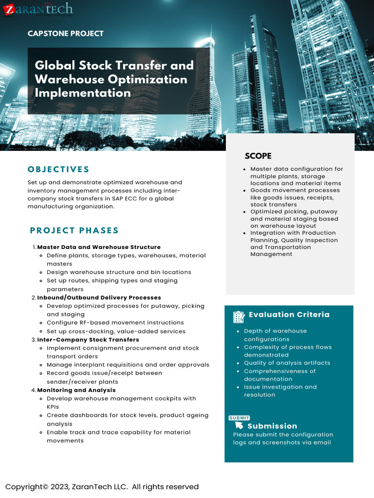 Capstone Project - SAP ECC MM - Global Stock Transfer and Warehouse ...