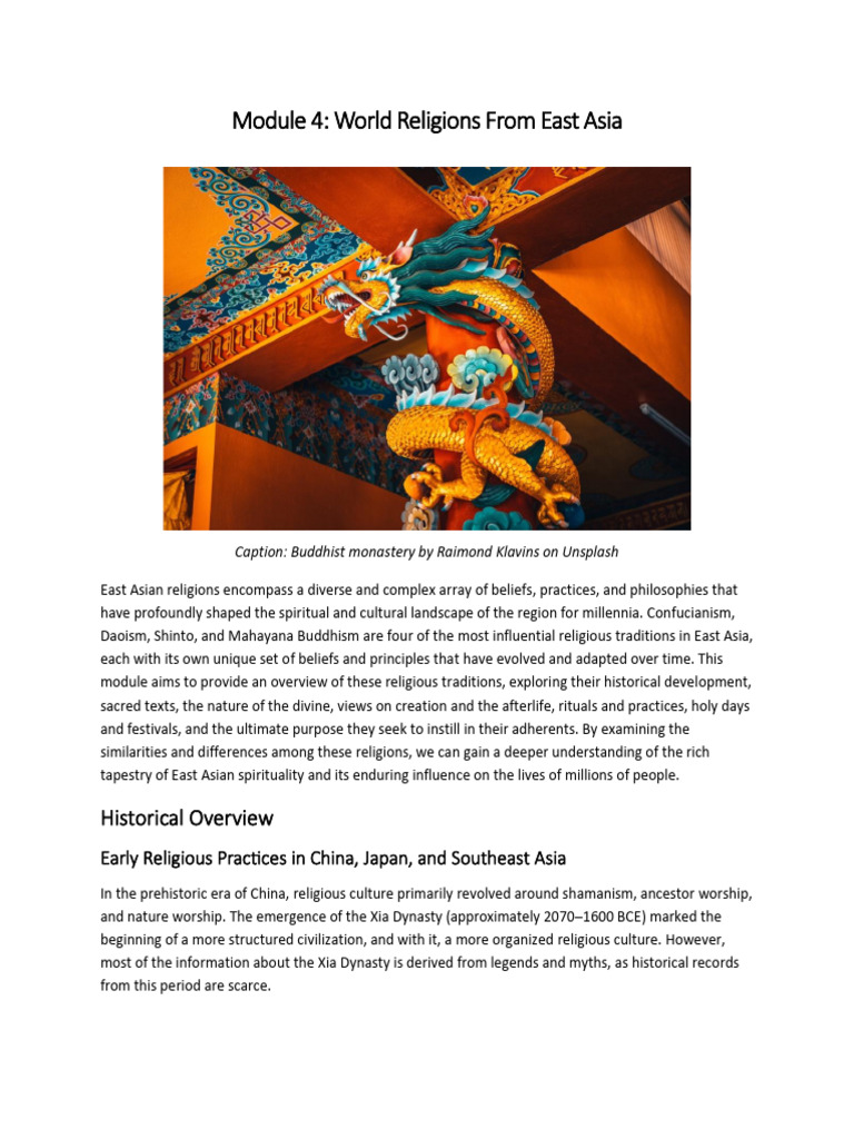East Asian Religions Overview | PDF | Confucianism | Shinto