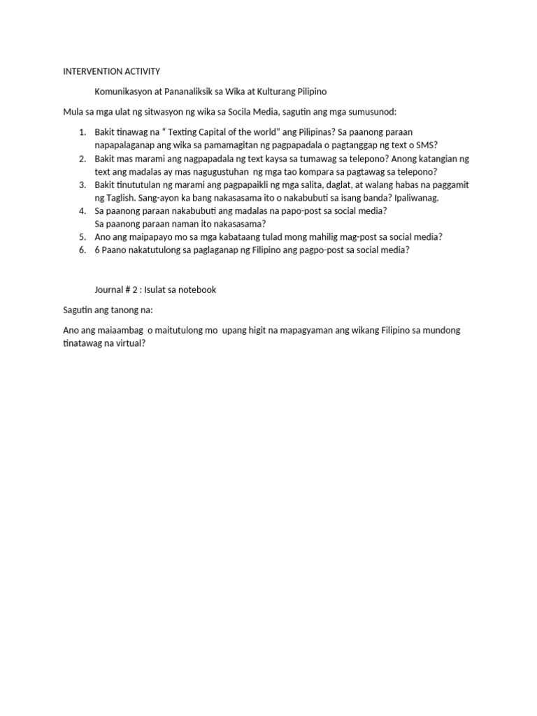 Intervention Activity Kompan | PDF