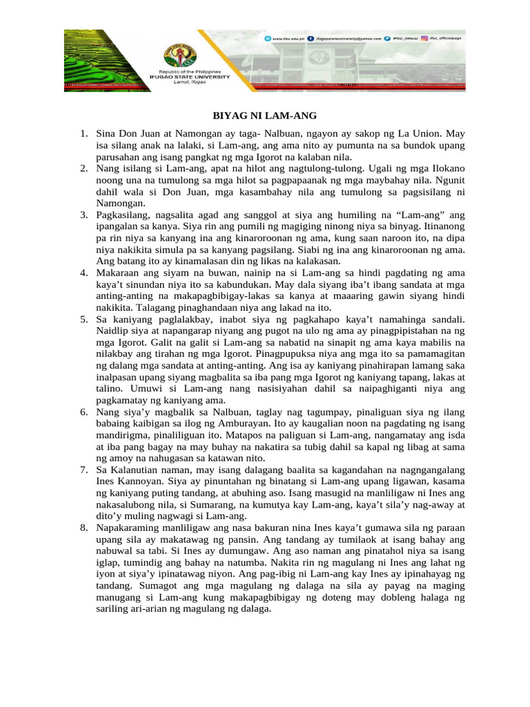 Tulang Pasalaysay | PDF