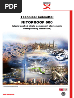 Nitoproof 600 PF Waterproofing Guide | PDF | Concrete | Water