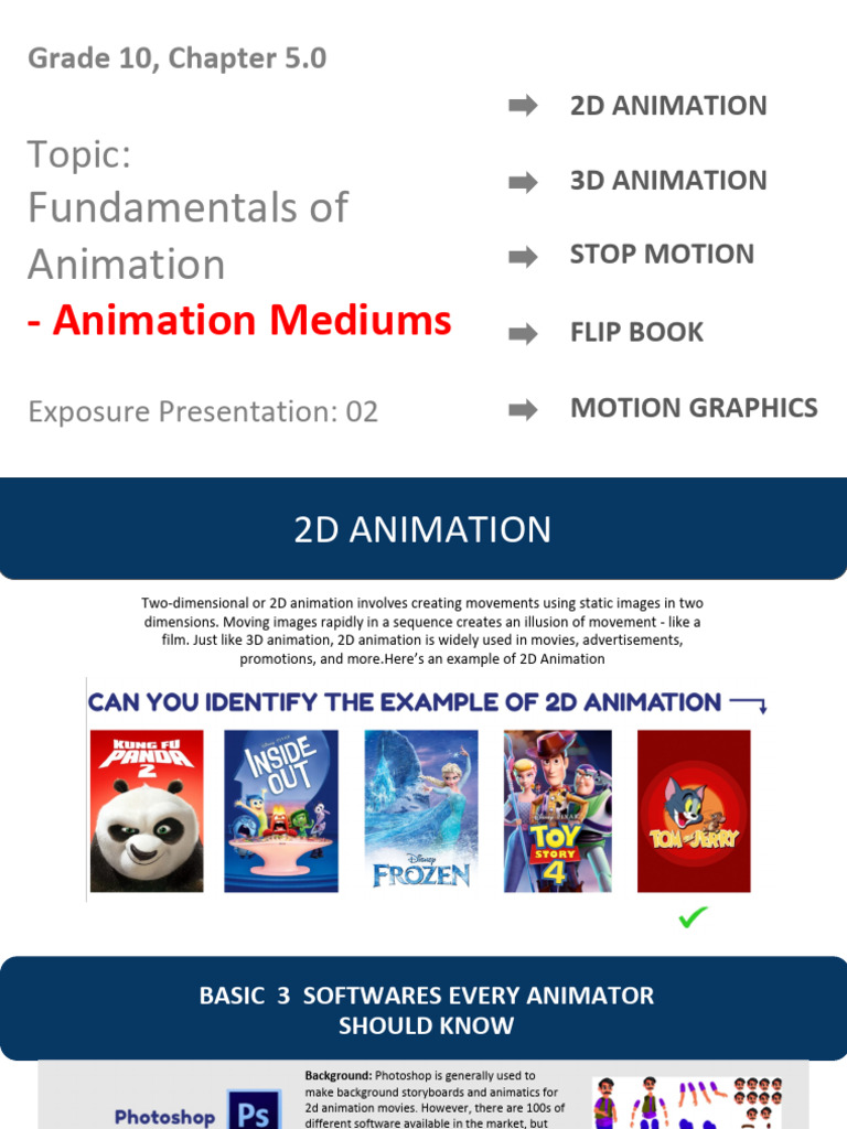 Expo-Slides-G10-M5b-Animation Mediums | PDF | Animation | 3 D Computer Graphics