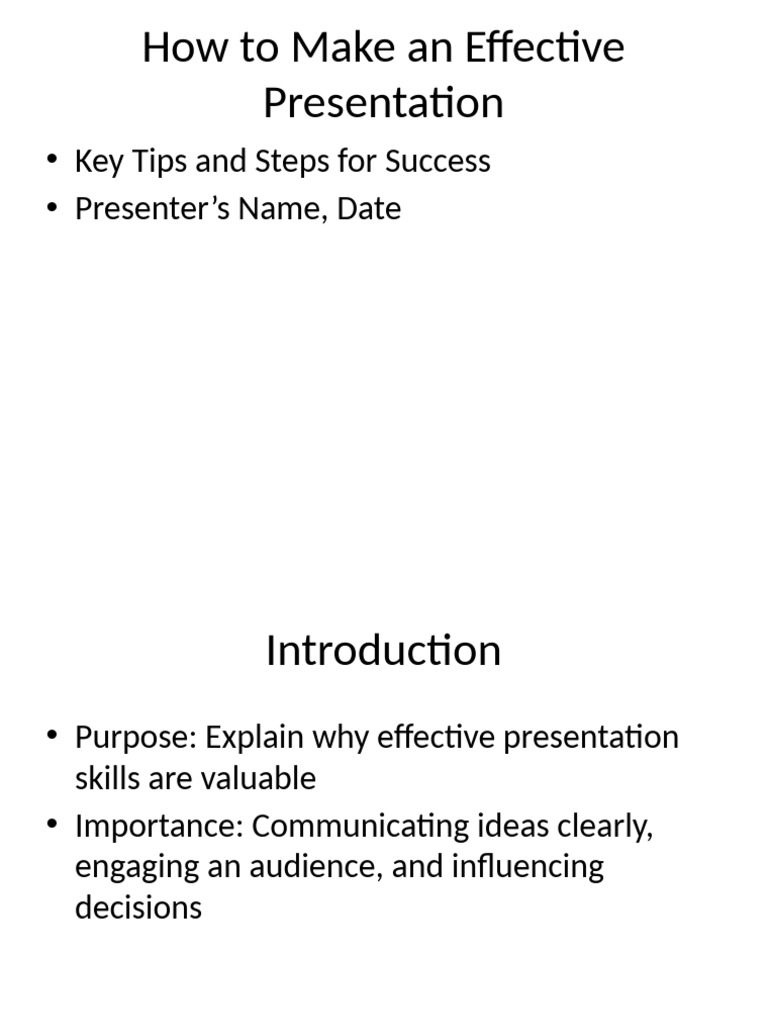 How To Make A Presentation | PDF