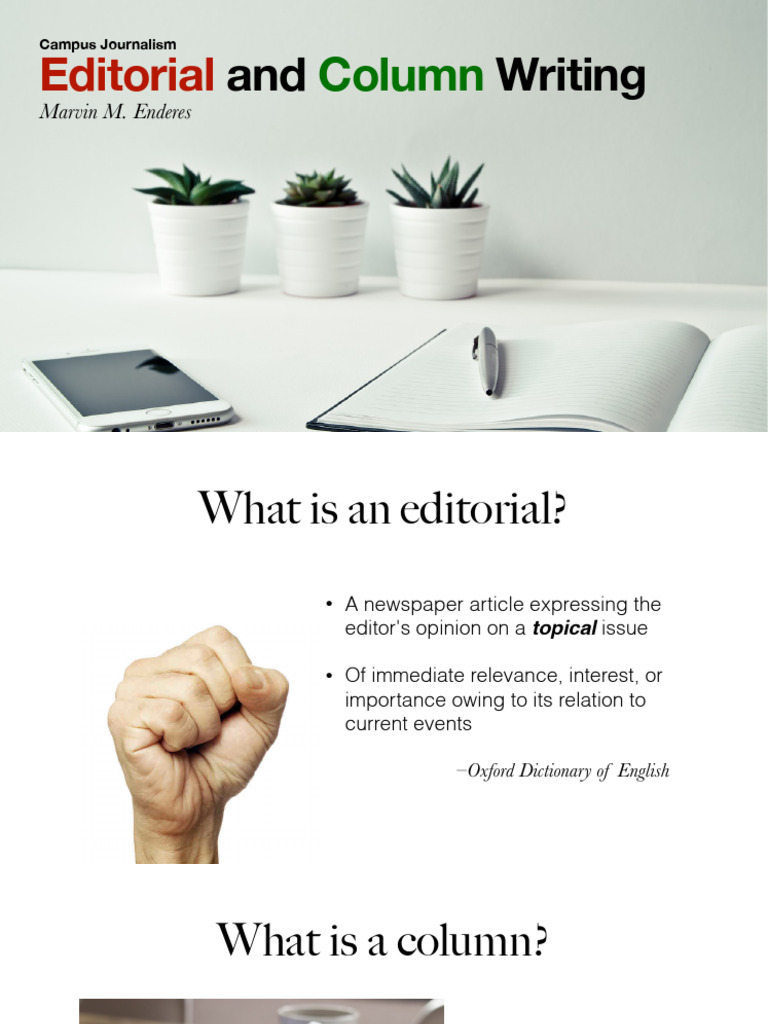 Editorial Column Writing 2024 Enderes | PDF | Reason | Argument