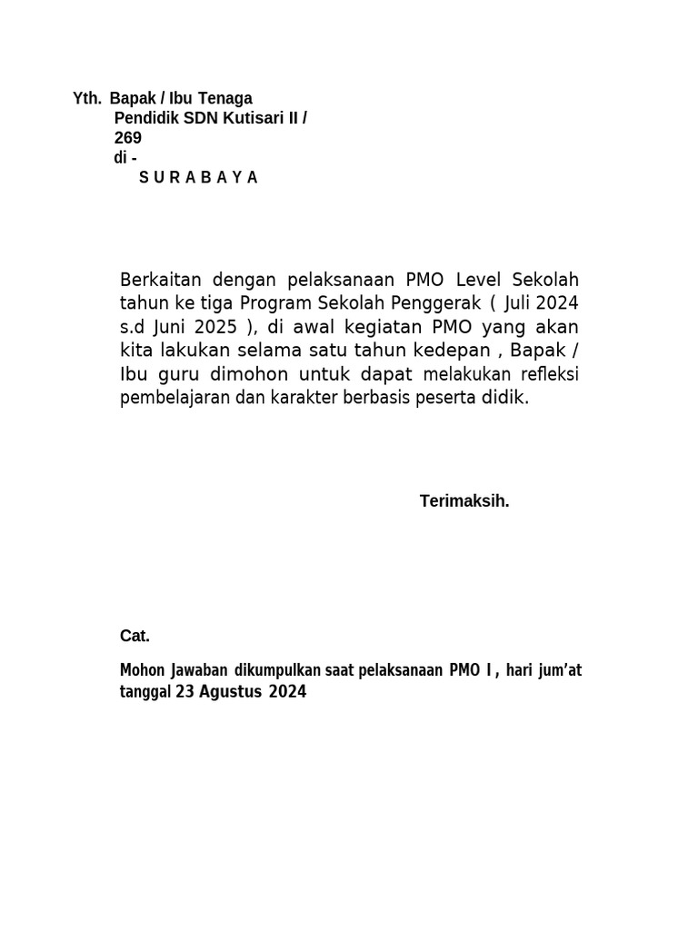 Refleksi Pra Pmo Agustus 2024 | PDF | Kesehatan Holistik