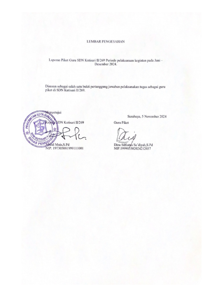 Lembar Pengesahan | PDF